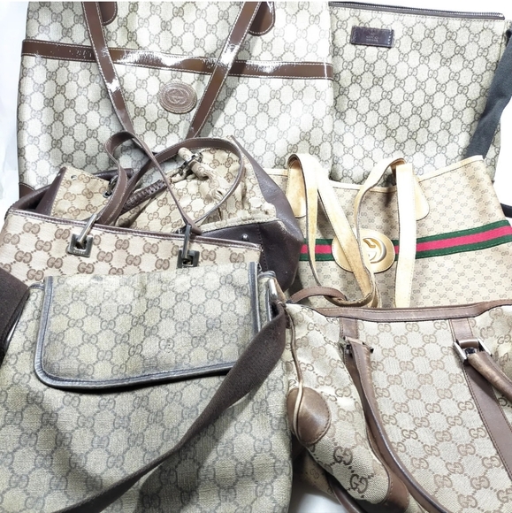 Gucci | Bags | Gucci Pvc Shoulder Handbag | Poshmark